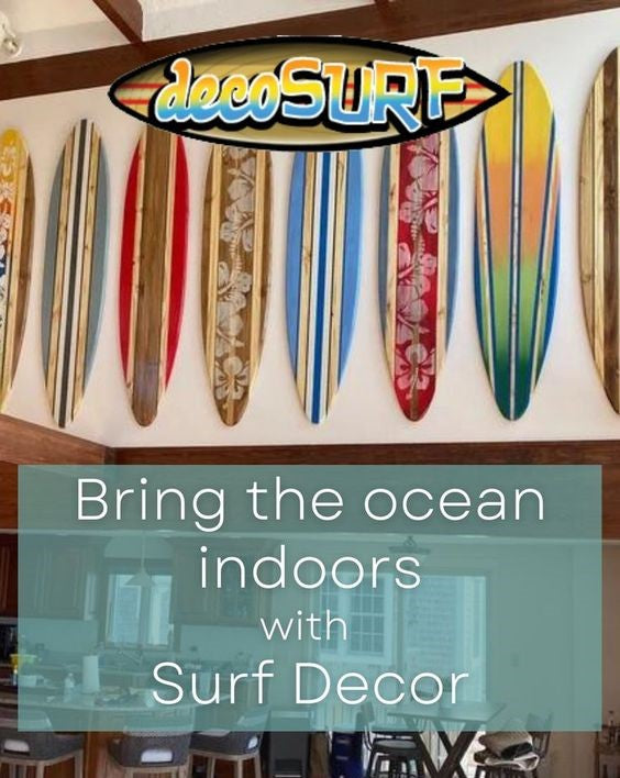 Decosurf- Handmade Surfboard Decoration Artwork- Wood Surfboard Decor