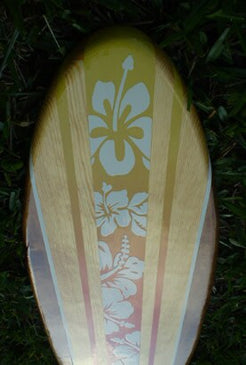 Fire Sunset Wood Surfboard Wall Art Home Decor- Customizable 2-6 foot ...