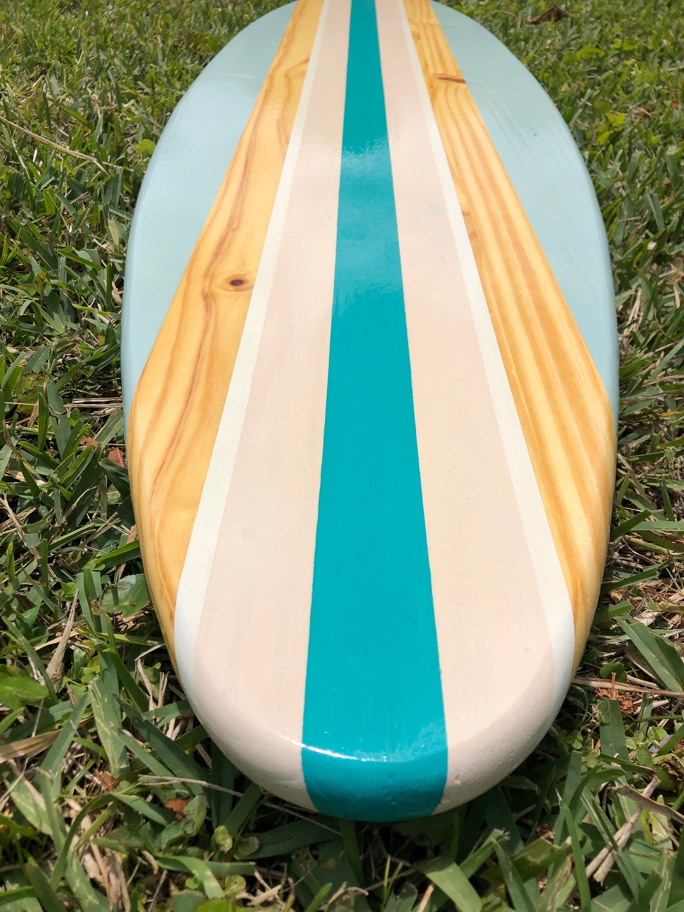 Coastal Coral Pastel Series Surfboard Wood Wall Art & Decor | Customiz ...
