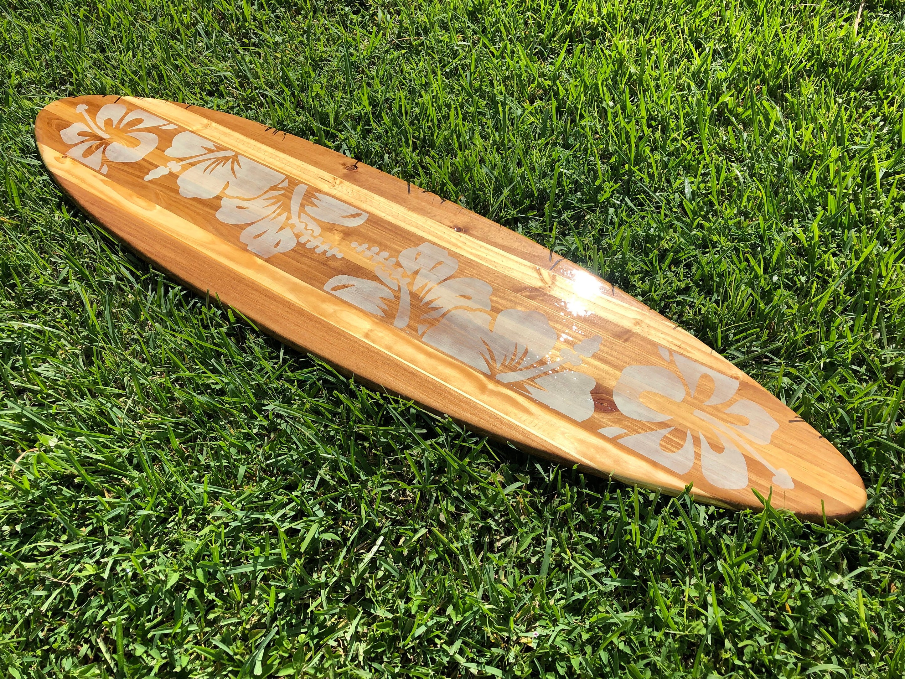 Natural Vintage Distressed Style Surfboard Wood Wall Art & Decor | Cus ...